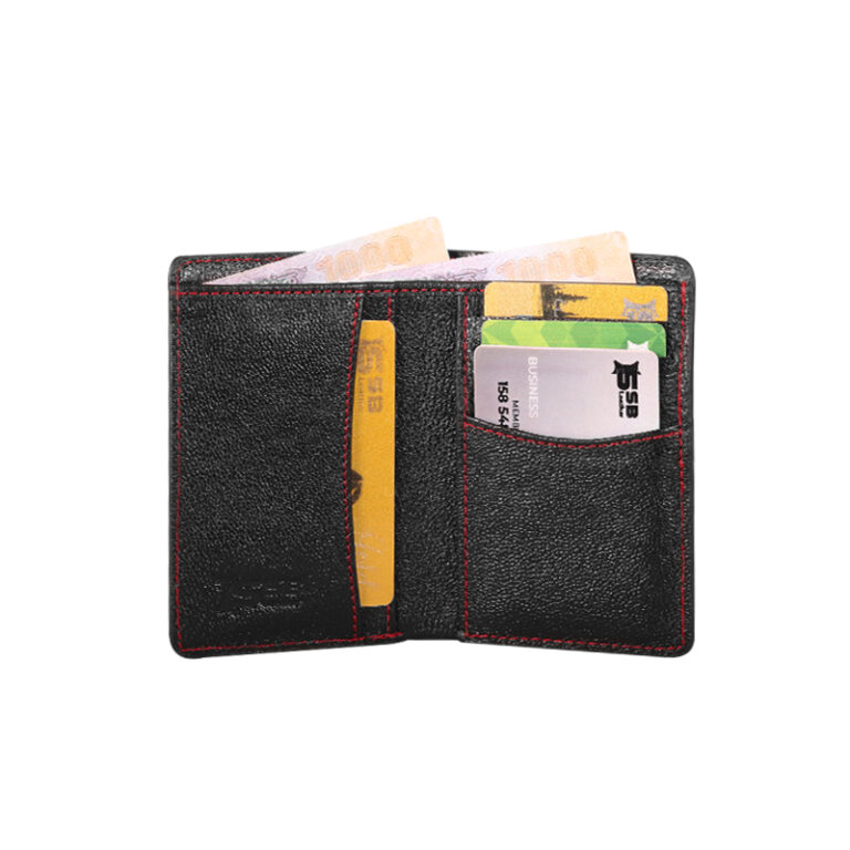 Woven Leather Small Card Wallet SB-W231 - SSB Leather